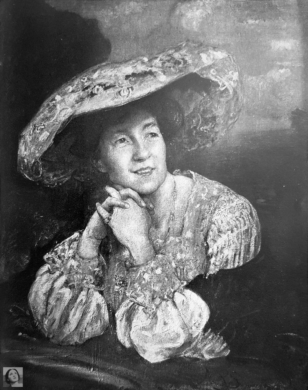 PORTRAIT OF MRS. SCOTT ELLIOT. – ANNIE LOUISA SWYNNERTON (1844-1933)